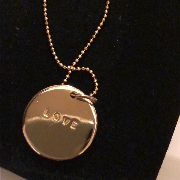 Jewelry | Gold Love Round Medallion Necklace | Poshmark
